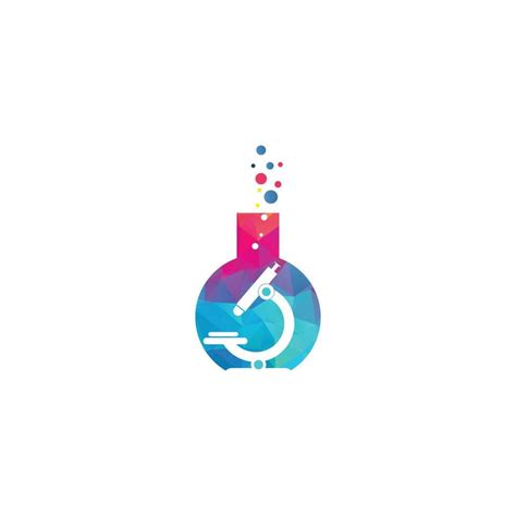 Flask Laboratory Glass Icon Vector Logo Template Illustration Design