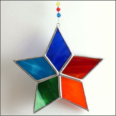 Stained Glass Twinkling Star Christmas By Rainbowstainedglass