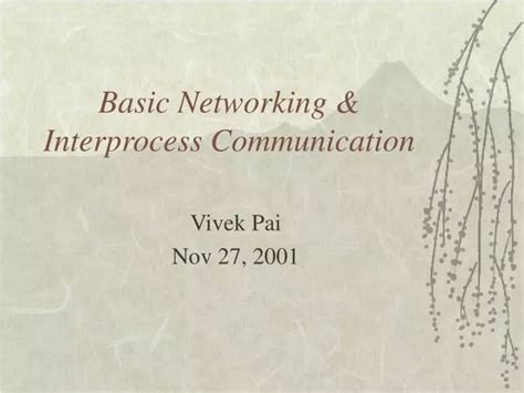 Ppt Basic Networking And Interprocess Communication Powerpoint
