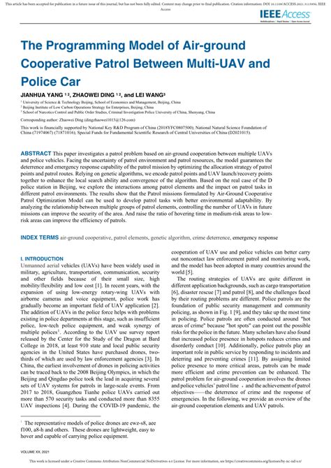 Pdf The Programming Model Of Air Ground Cooperative Patrol Between