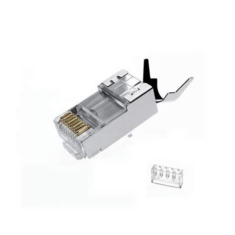 CAT RJ Connector Metal Shielded Gold Plated Connector At Piece Modular Connector In