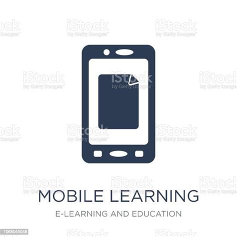 移動學習圖示時尚平面向量移動學習圖示在白色背景從電子學習和教育收藏向量圖形及更多互聯網圖片 互聯網 人 人手 Istock
