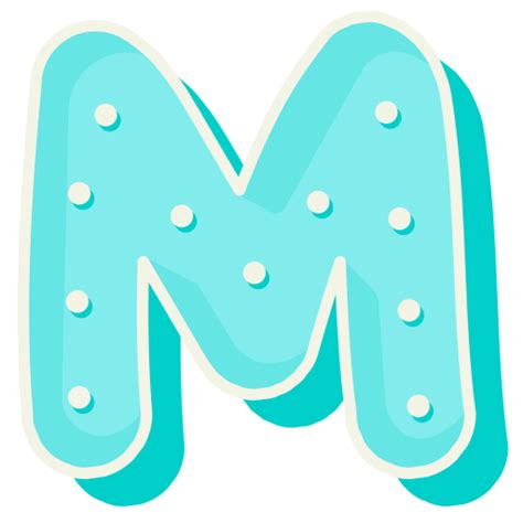 Letter M Generic Color Fill Icon