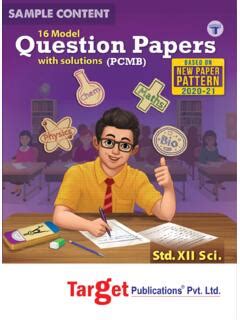 Std HSC Science Model Question Target Publications Std Hsc Science Model Question