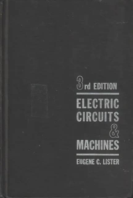 Circuits Et Machines électriques 1960 Introduction Aux Moteurs Lister