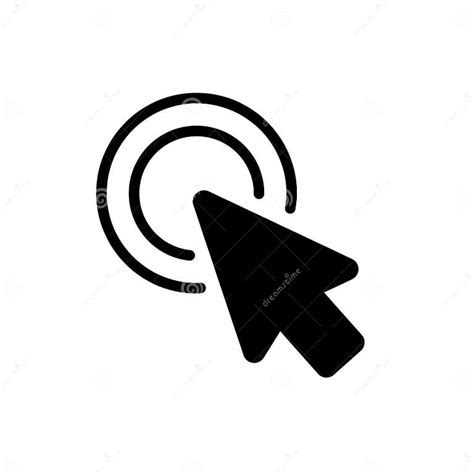 Mouse Arrow Click Computer Mouse Pointer Icon Black Cursor Isolated