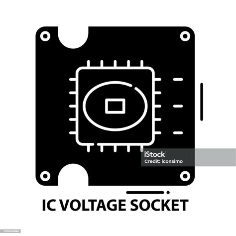 Ic 전압 소켓 아이콘 편집 가능한 스트로크가 있는 블랙 벡터 사인 컨셉 일러스트레이션 0명에 대한 스톡 벡터 아트 및 기타 이미지 0명 Led 조명 개발 Istock