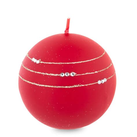 Świeca Kolia Mat Kula Czerwona 12645354245 Oficjalne Archiwum Allegro