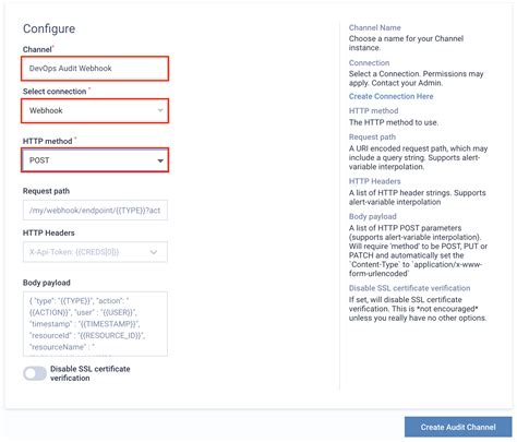 Webhooks Audits Help Center