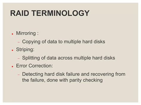 Raid Levels Technology Pptx Data Storage And Warehousing Computing