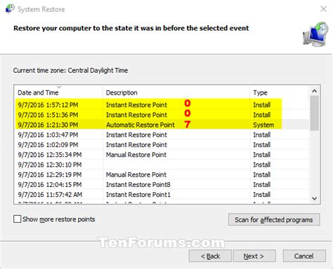 Create System Restore Point Shortcut In Windows 10 Page 10 Tutorials