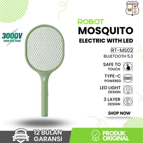 Promo Robot Rt Ms02 Raket Nyamuk Elektrik Mosquito Swatter Pengusir