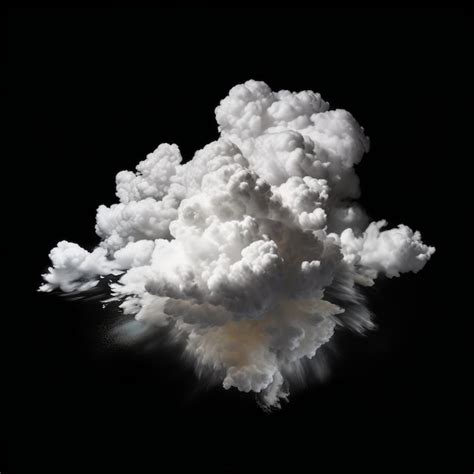 Premium Ai Image Cloud Isolated On Black Background Illustration Ai