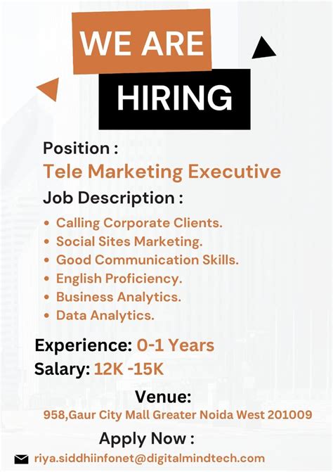 Ritesh Goyal On Linkedin We Are Hiring Tele Marketing Executive