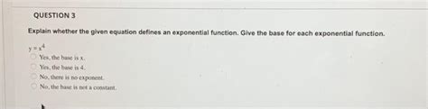Solved Explain Whether The Given Equation Defines An Chegg