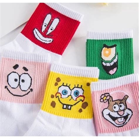 Korean Socks Spongebob Patrick Mr Krab Plankton Squidward Sandy