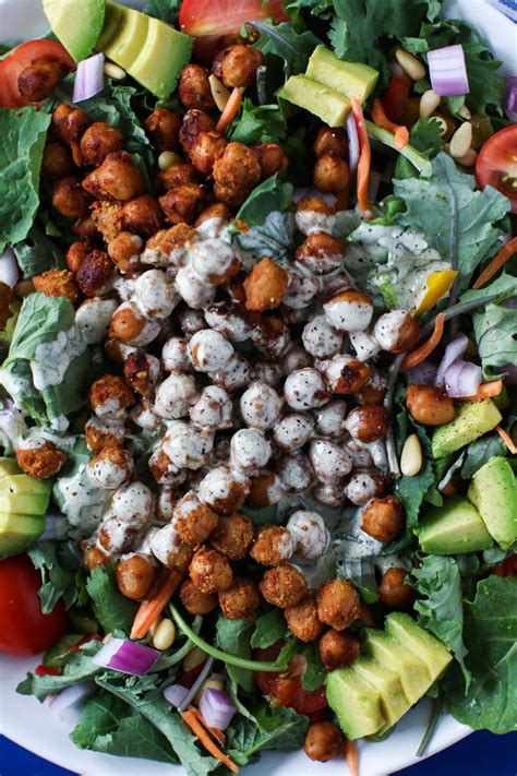 Bbq Chickpea Salad With Hemp Heart Ranch Recipe Chickpea Salad