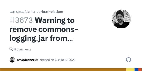 Warning To Remove Commons Loggingjar From Classpath Camunda 720