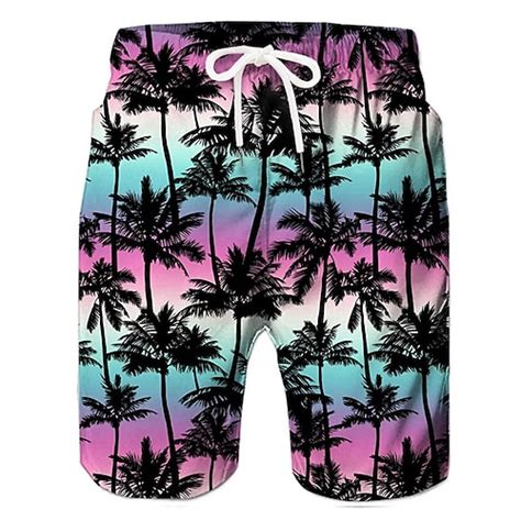 Mens Graphic Coconut Palm Vest Top Sleeveless T Shirt For Men
