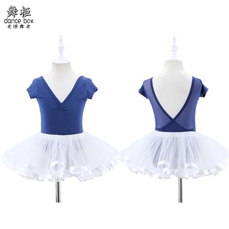 舞蹈服儿童女短袖中国舞考级服芭蕾舞裙跳舞衣网纱拼接练功服形体 虎窝淘