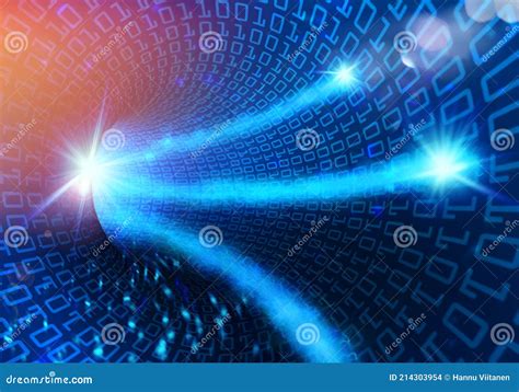 Hollow Binary Digits Velocity Tunnel Digital Information Technology