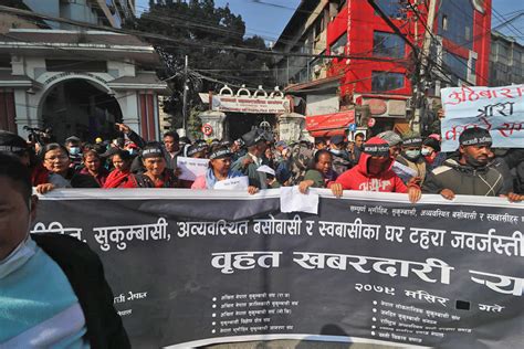 Landless Squatters Gherao Kathmandu City Office To Protest Eviction