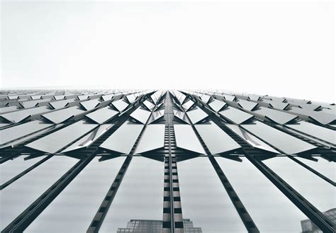 2k Modern Office Building Exterior Low Angle Urban Scene Built