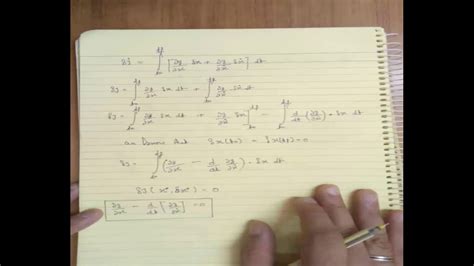 Euler Lagrangian Derivation Youtube