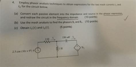 Solved Employ Phasor Analysis Techniques To Obtain