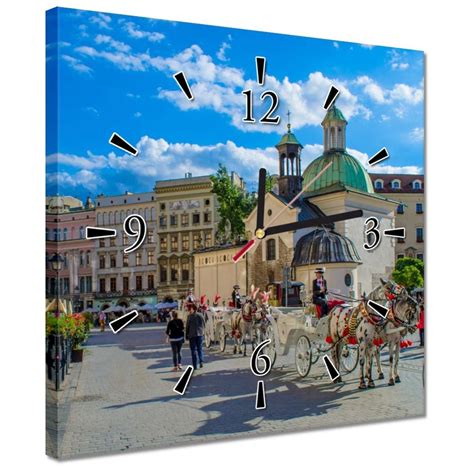 Zegar 30x30cm Rynek W Krakowie ZeSmakiem Sklep EMPIK