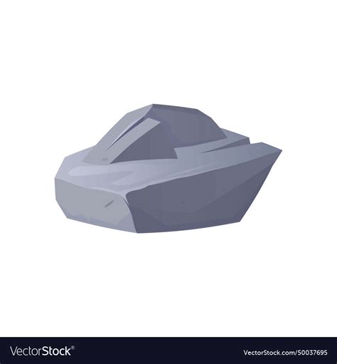 Boulder Or Rock Fragment Icon Flat Royalty Free Vector Image