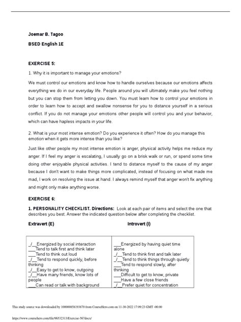 exercise 5 6 7 pdf extraversion and introversion emotions