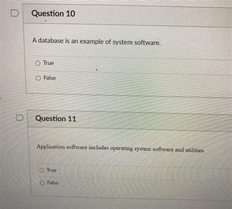 Solved Question 10 A Database Is An Example Of System