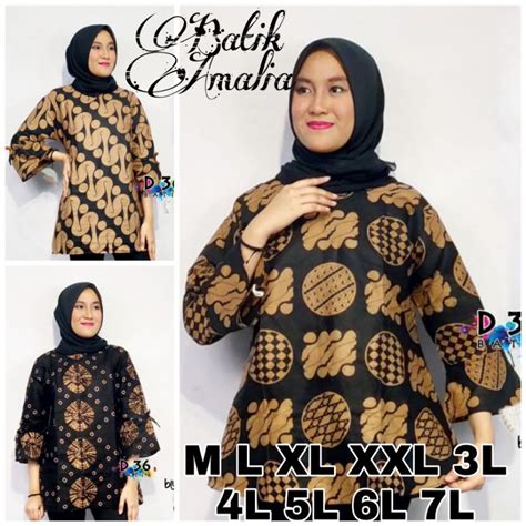 Batik Top Jumbo Big Size Jumbo Xxl Xxxl 3l 4l 5l Batik Jumbo Couple M