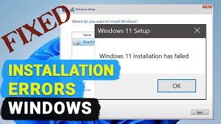 Windows Installation Errors And How To Fix Them Doovi