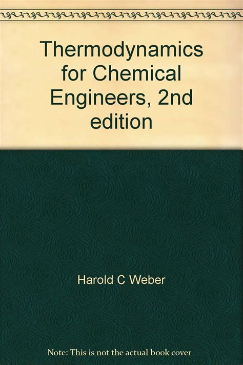Thermodynamics For Chemical Engineers Second Edition Uk Books
