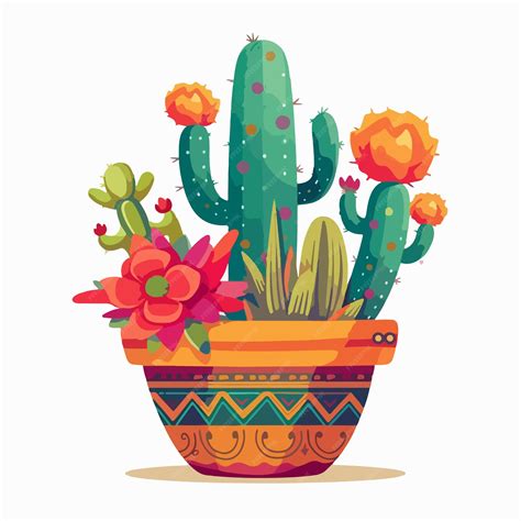 Premium Vector Cactus Vector Art Illustration Cinco De Mayo Mexico