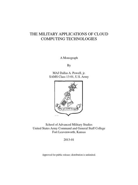 The Military Applications Of Cloud Computing Technologies Pdf Cloud Computing Computer Network