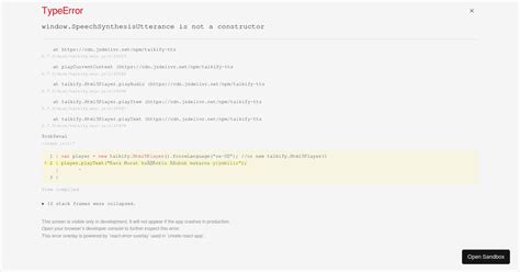 Javascript Forked Codesandbox