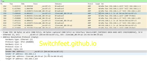 Arp Spoofing Switchfeets Tech Note