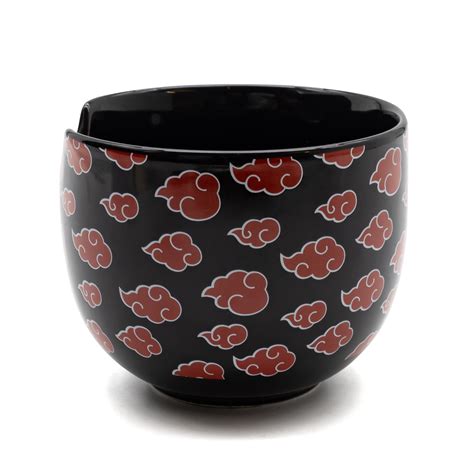 Naruto Shippuden Akatsuki Ramen Bowl With Chopsticks And Spoon