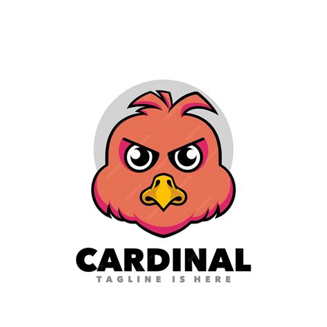 Premium Vector Cardinal Angry Bird Mascot Logo Design Illustration