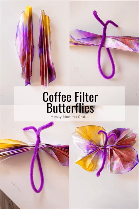 How To Make Coffee Filter Butterflies Coffee Filter Butterfly Coffee Filter Crafts Spring
