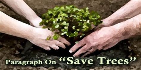 Paragraph On Save Trees Assignment Point