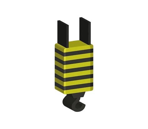 premium vector threedimensional crane hook