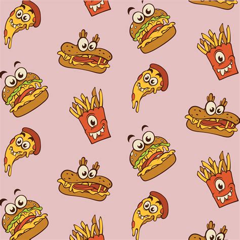 Food Pattern Vector Art 25901293 Vector Art At Vecteezy