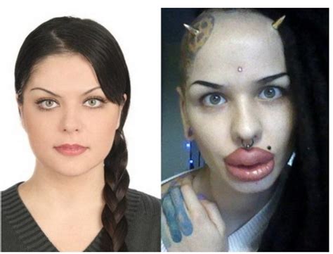 Vor den Hörnern Piercings und Tätowierungen Archivfotos dieses