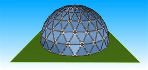 Triangulated 3d Dome Geodesic Dome Like Structure 3d Model Cgtrader
