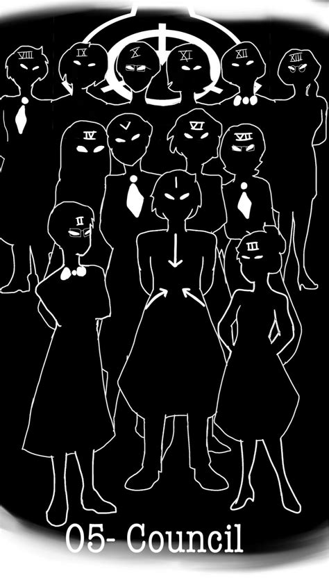 Drawing Of The 05 Council Scp Foundation Amino