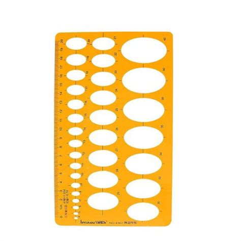 Generic 4362 Ellipse Oval Drawing Template Kt Plastic Flexible Symbols